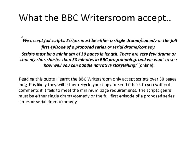 Scriptwriting powerpoint | PPTX | Screenwriting | Content Production