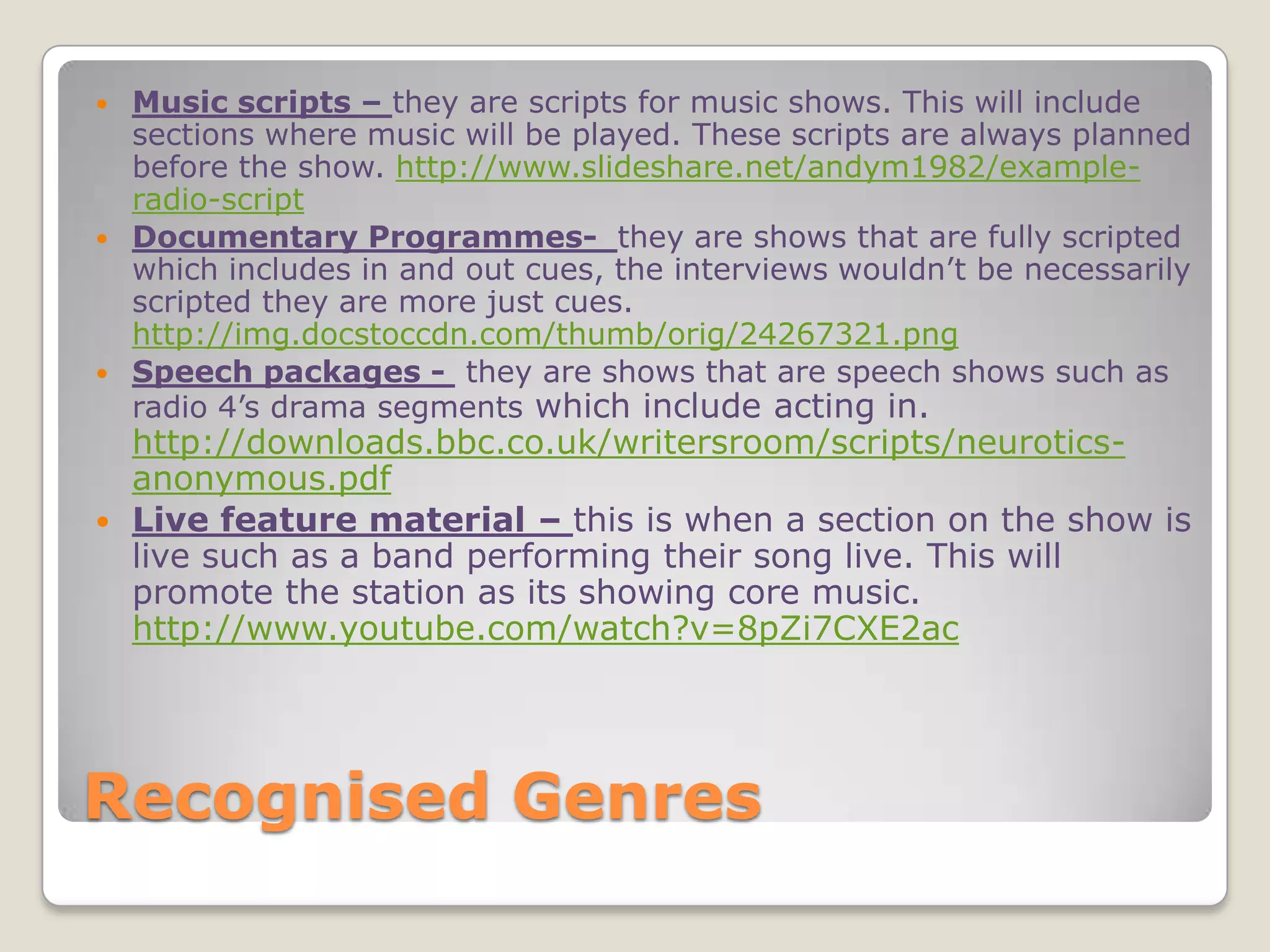 Scriptwriting Assignment 1 | PPTX