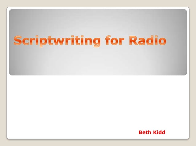 Scriptwriting Assignment 1 | PPT