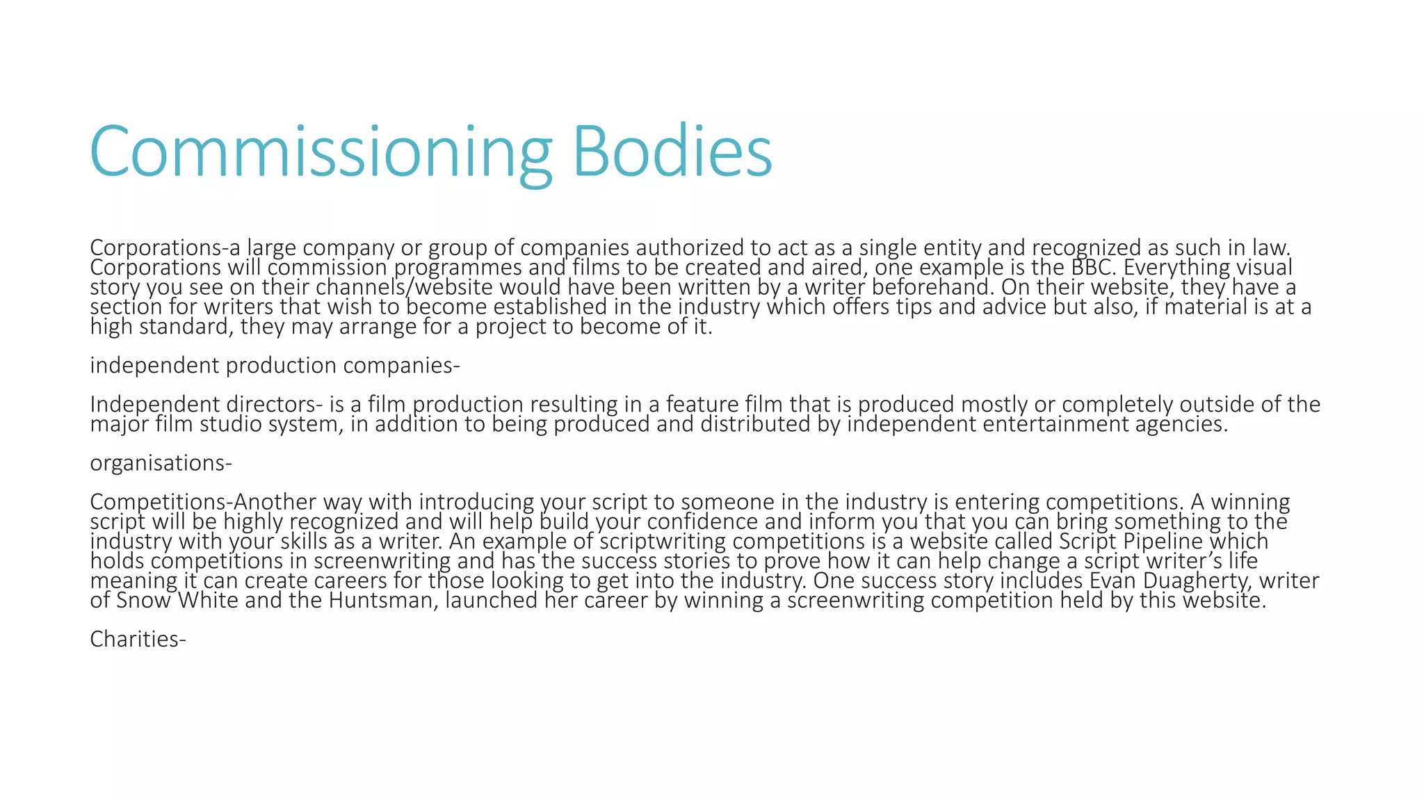 Scriptwriting+research | PPT