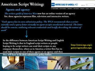 Script writing research powerpoint | PPTX