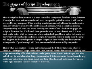 Script writing research powerpoint | PPTX