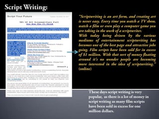 Script Writing and the Commissioning Process by Ashleigh Darlington | PPTX