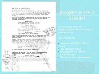 Script writing & story board (Grade 10 Movie Project - Class work) | PPTX