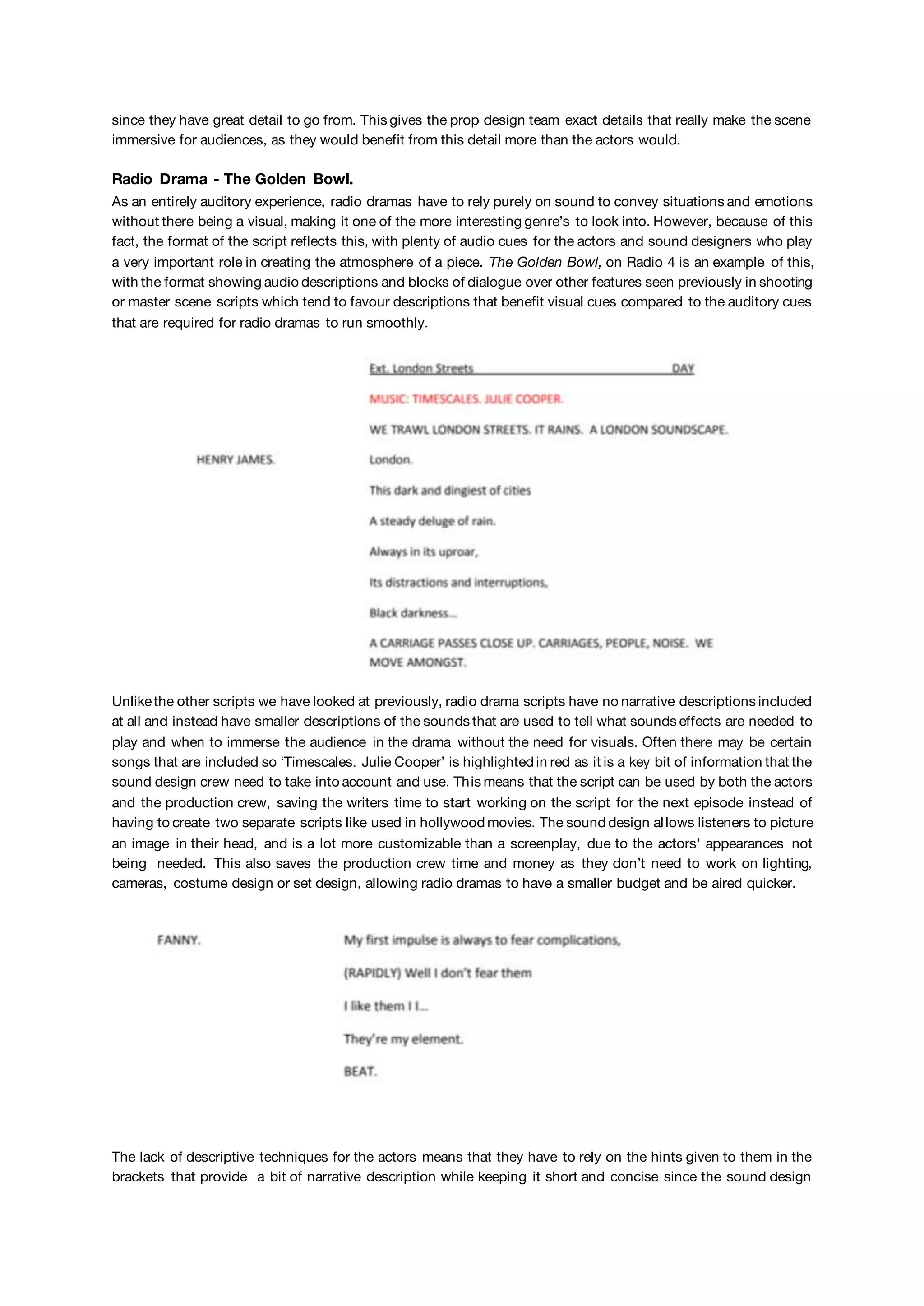 Scriptwriting unit learning aim B | PDF