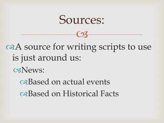 Script writing workshop | PPTX