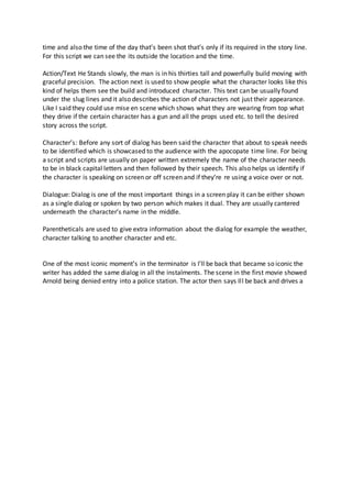 Script writting annalysis. | PDF