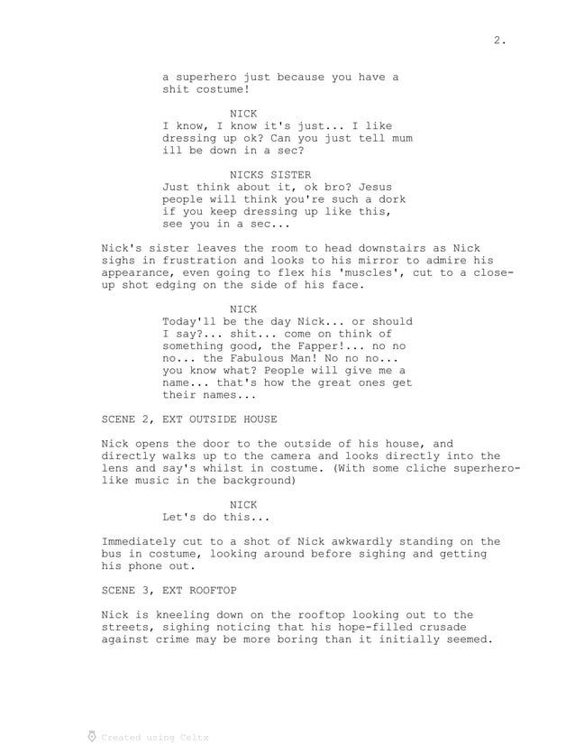 Script, your not a superhero | PDF