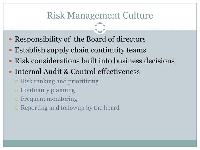 Sc risk mgmt | PPT | Free Download