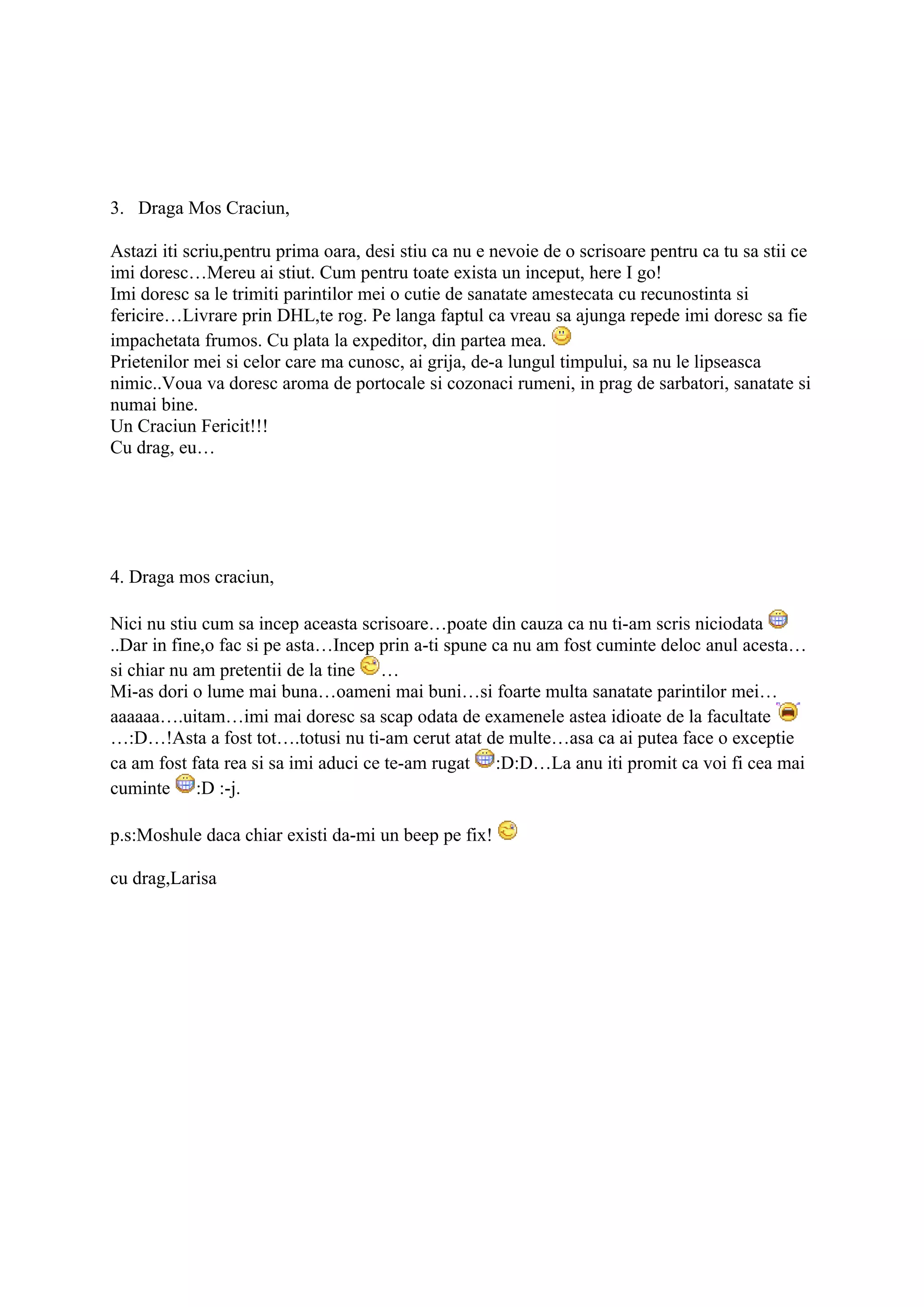 Scrisoare Catre Mos Craciun Miss Radio Come4 Me | DOC