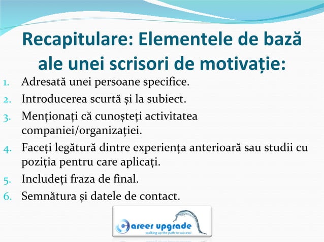 Scrisoare de motivatie | PPT