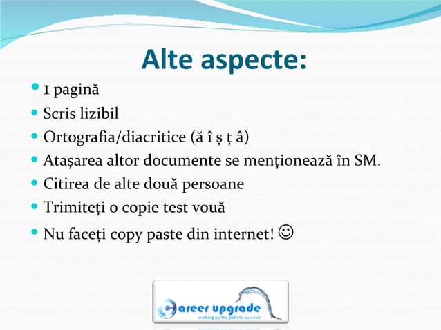 Scrisoare de motivatie | PPT