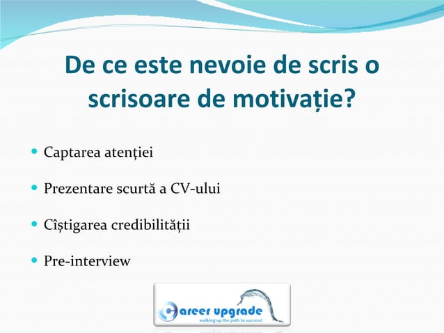 Scrisoare de motivatie | PPT