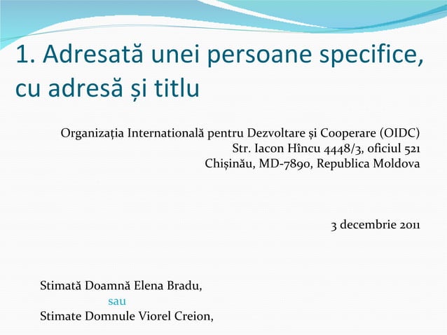 Scrisoare de motivatie | PPT