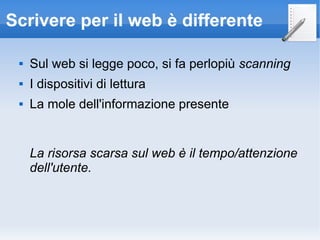 Scrivere per il web | PDF
