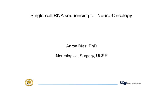 Single-cell RNA-seq tutorial | PPT