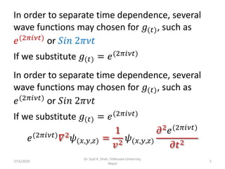 Scrodinger wave equation | PPTX
