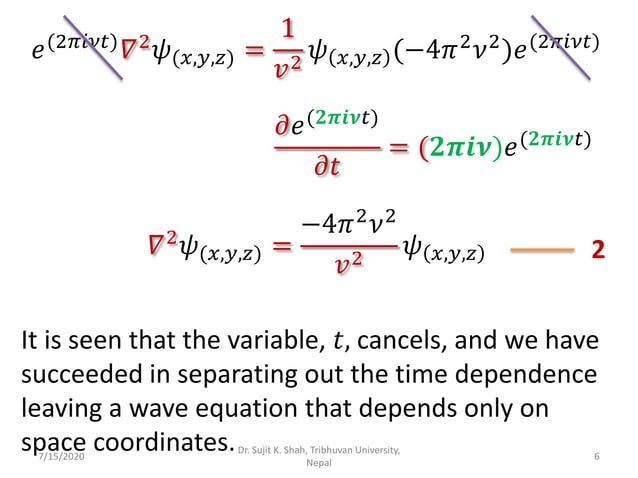 Scrodinger wave equation | PPTX | Physics | Science