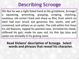 Scrooge's Characterisation | PPT