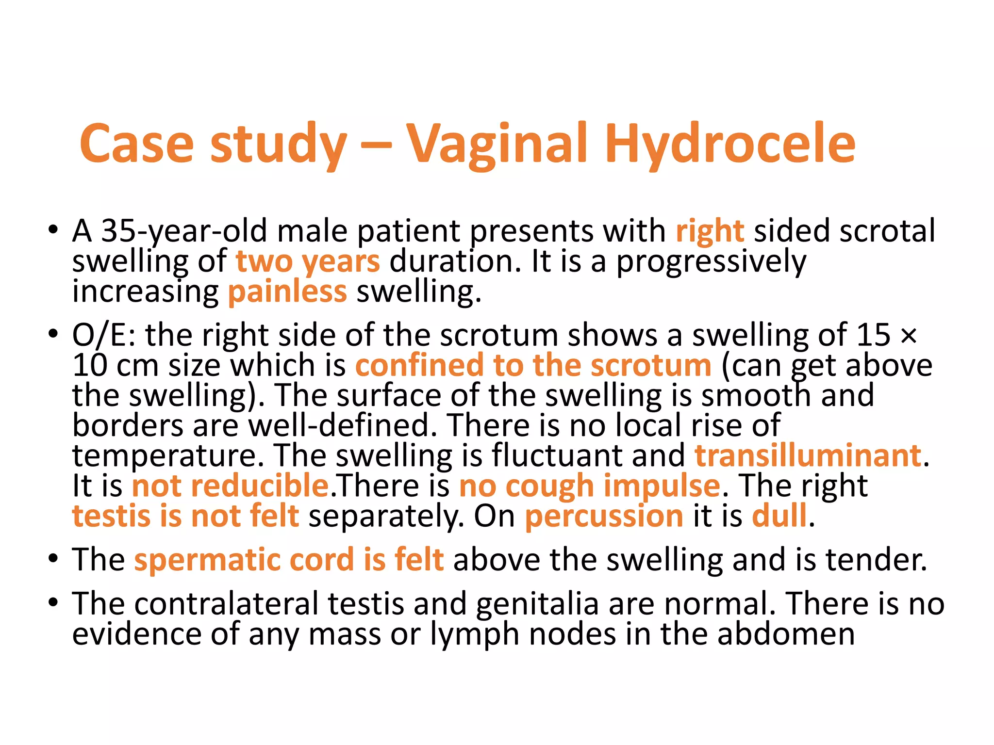 SCROTAL SWELLING | PPTX | Reproductive Health | Diseases and Conditions