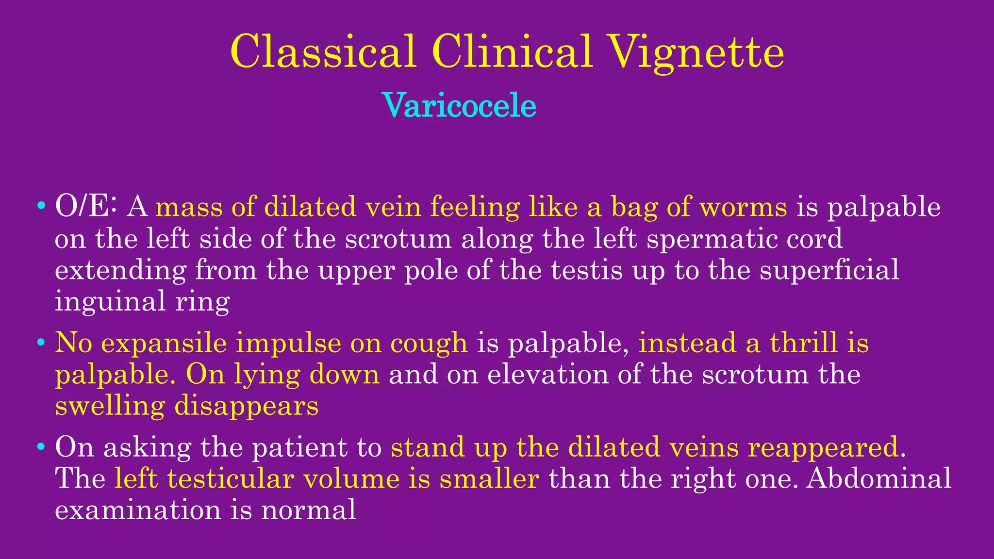 Scrotal swellings 4- varicocele | PPTX