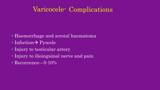 Risks Of Varicocelectomy