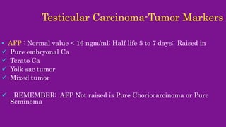 Scrotal swellings 5- Testicular Carcinoma | PPT