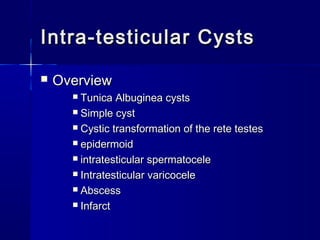 Imaging of the scrotum | PPT