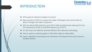 Scr performance and urea decomposition at low temperature | PPTX