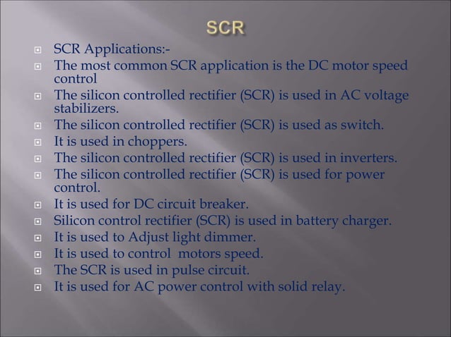 construction working and characteristic of SCR | PPT