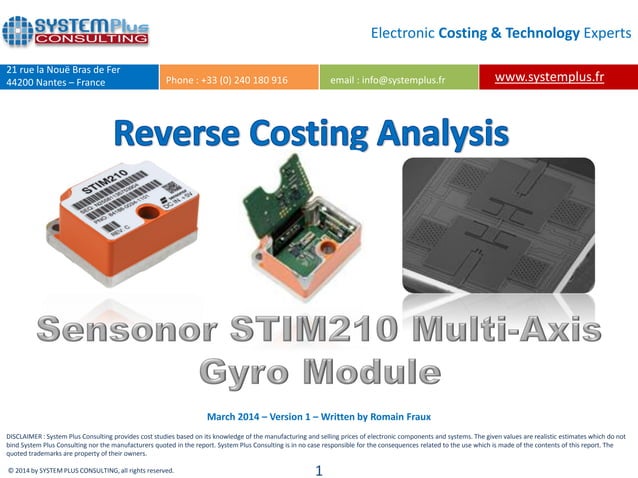 Sensonor STIM210 High-precision MEMS Gyro Module teardown reverse ...