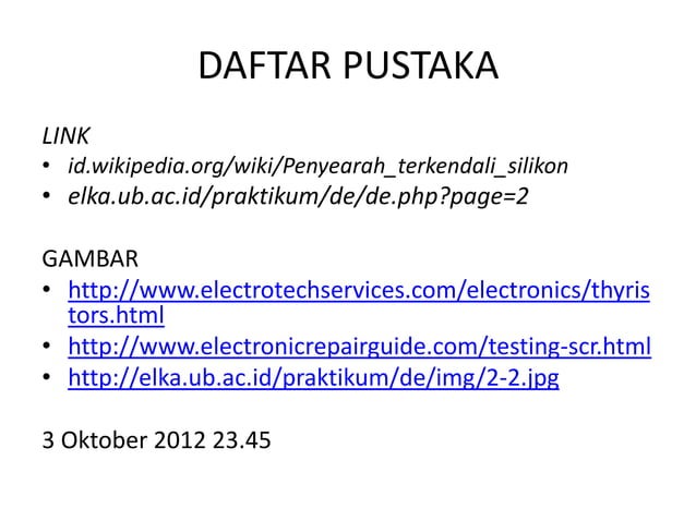 Scr (silicon controlled rectrifier) | PPT