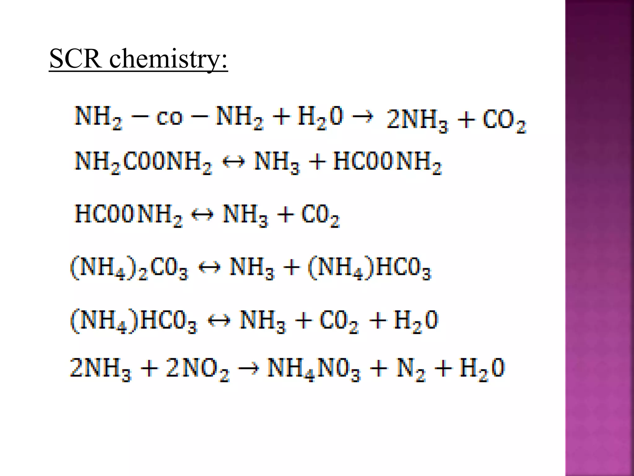Reduction of NOX using SCR technology | PPTX