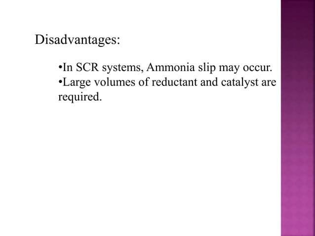 Reduction of NOX using SCR technology | PPTX
