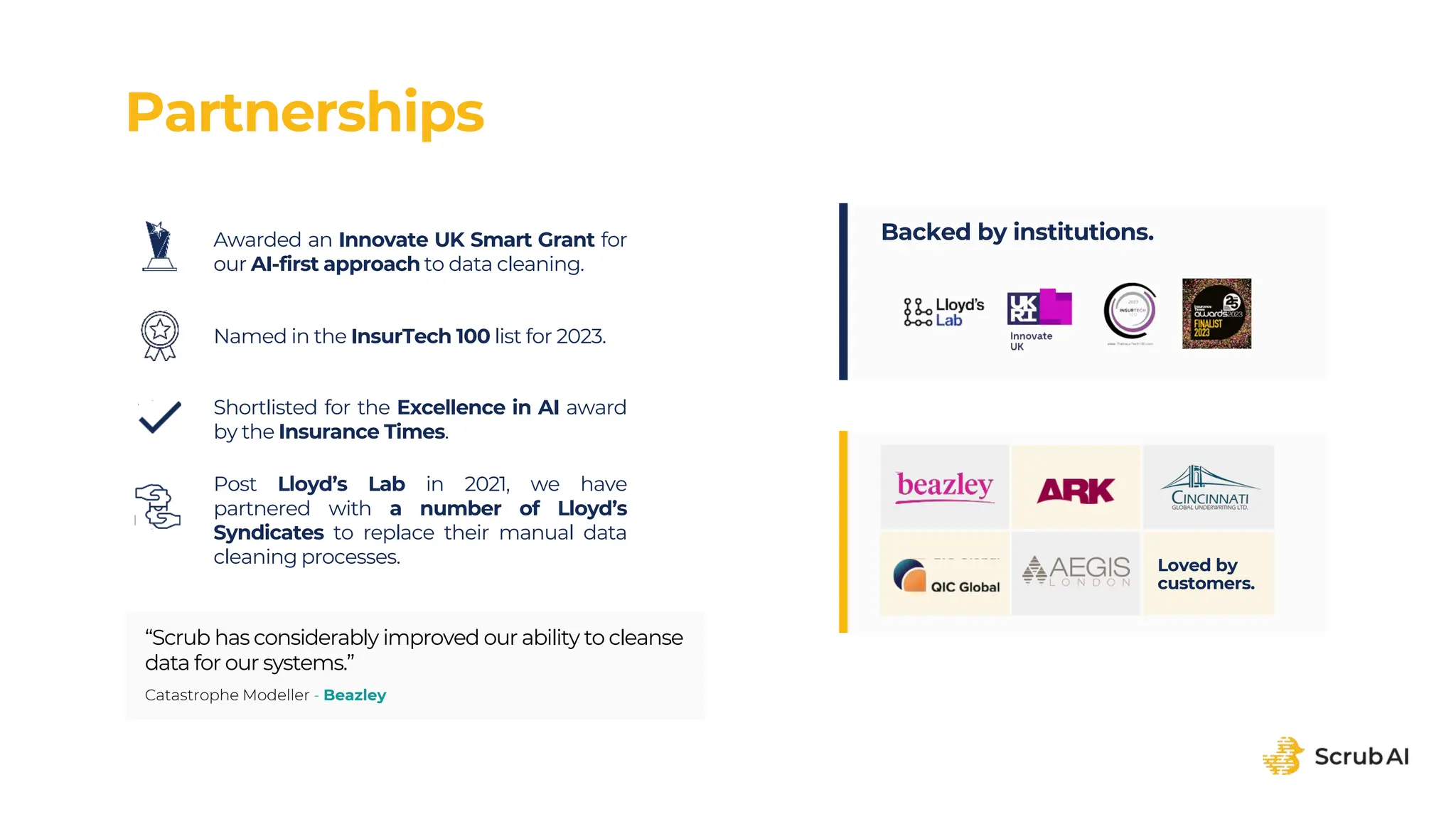 Scrub AI - Insurtech Innovation Award 2024 | PPT