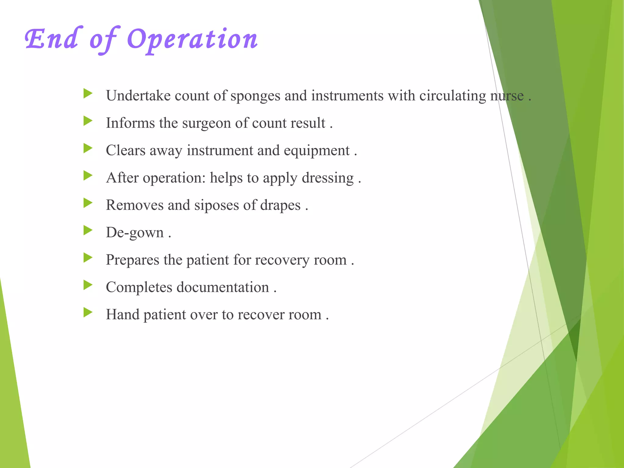 Scrub and circulating nurse | PPT