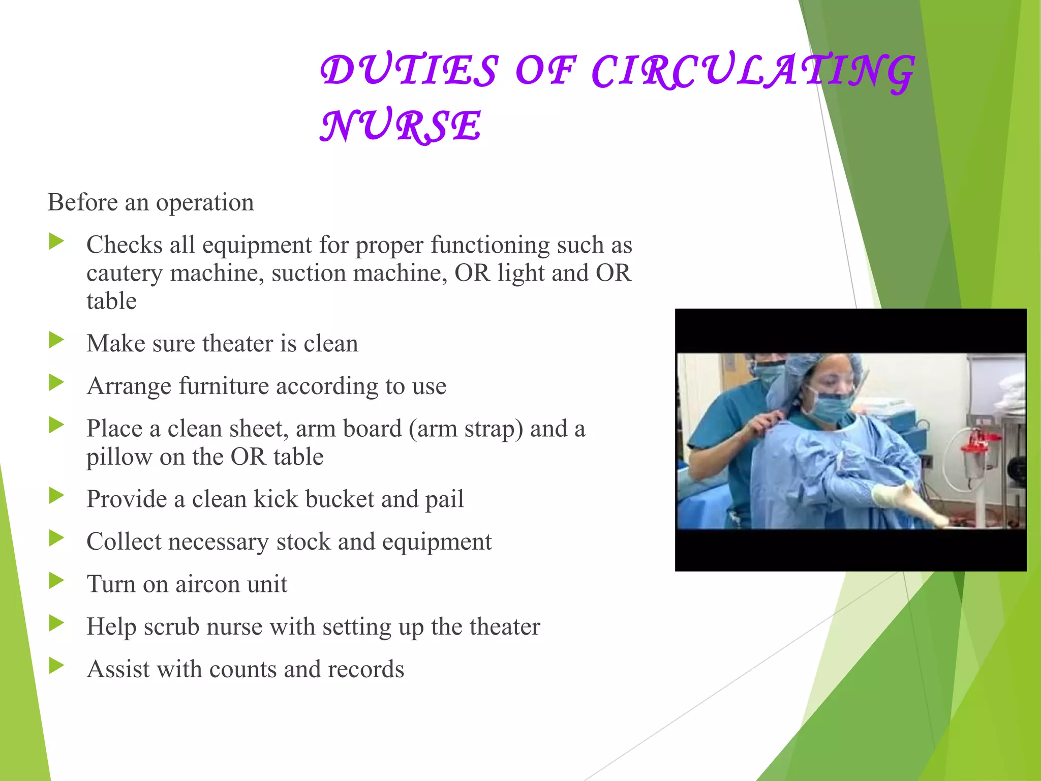 Scrub and circulating nurse | PPT