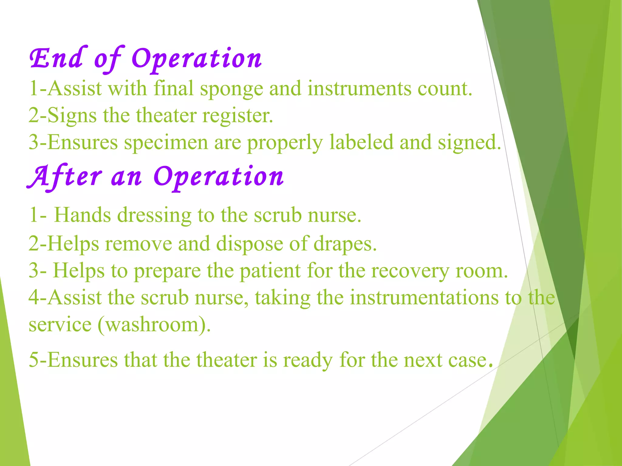 Scrub and circulating nurse | PPT