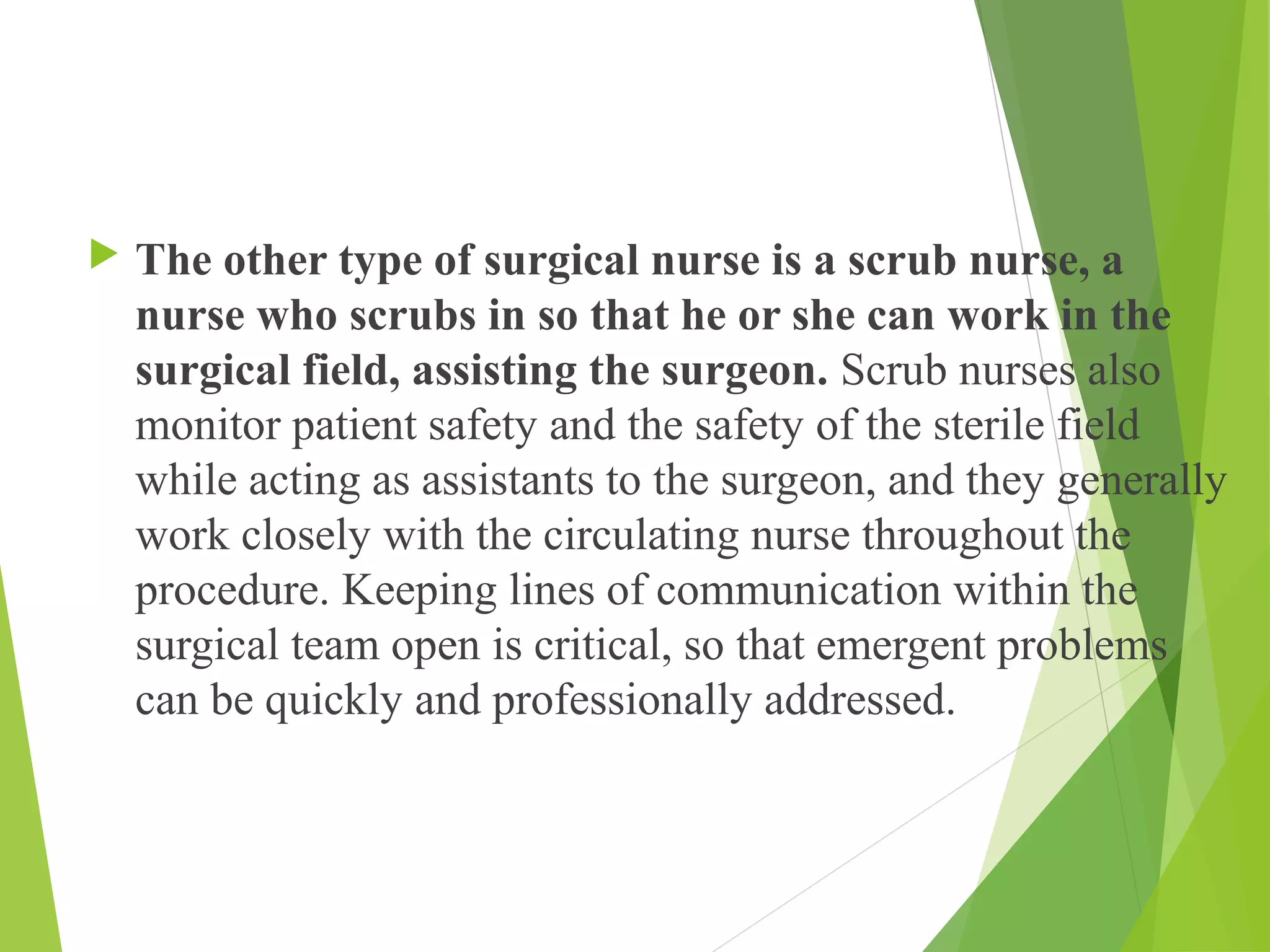 Scrub and circulating nurse | PPT