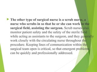 Scrub and circulating nurse | PPT