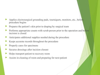 Scrub and circulating nurse | PPT