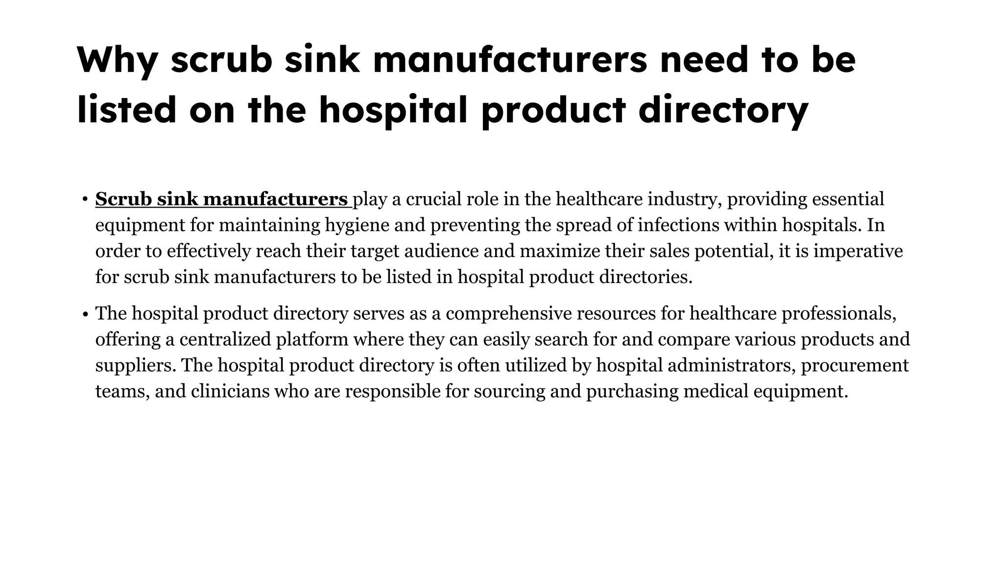 Scrub Sink: Maintaining Hygiene and Infection Control | PPTX
