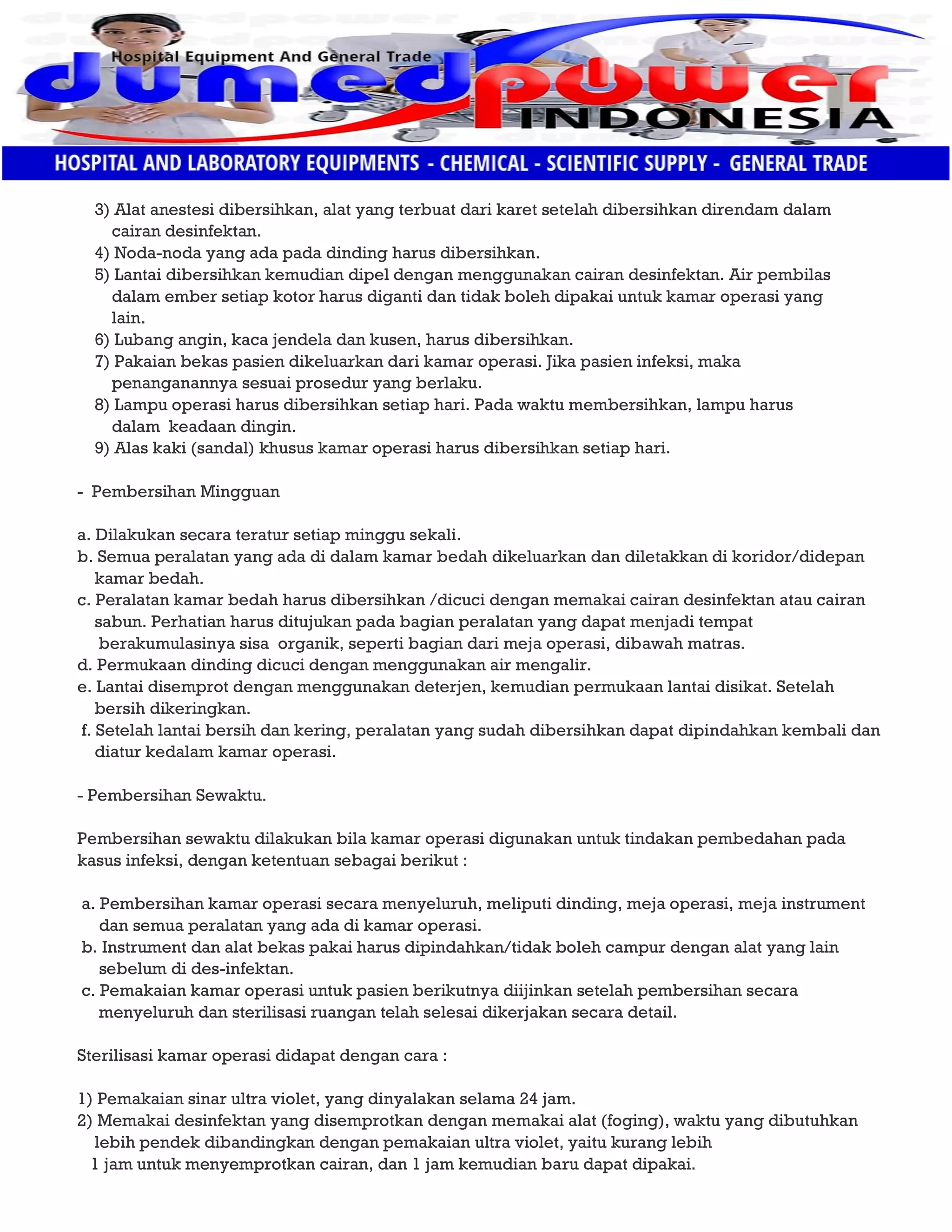 Scrub station ruang kamar operasi rumah sakit 2018 | PDF