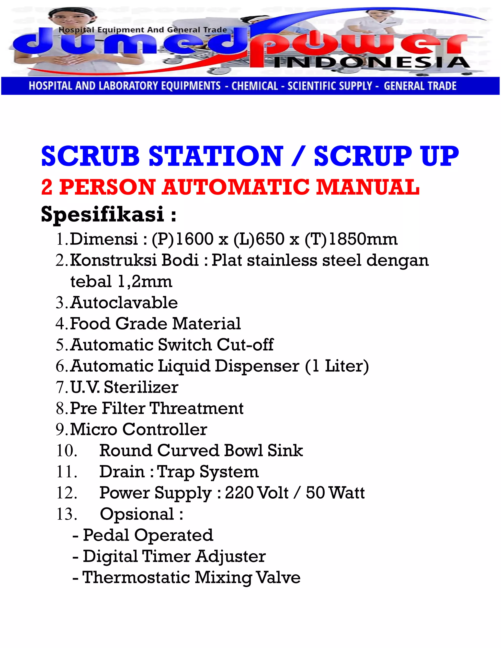 Scrub station ruang kamar operasi rumah sakit 2018 | PDF