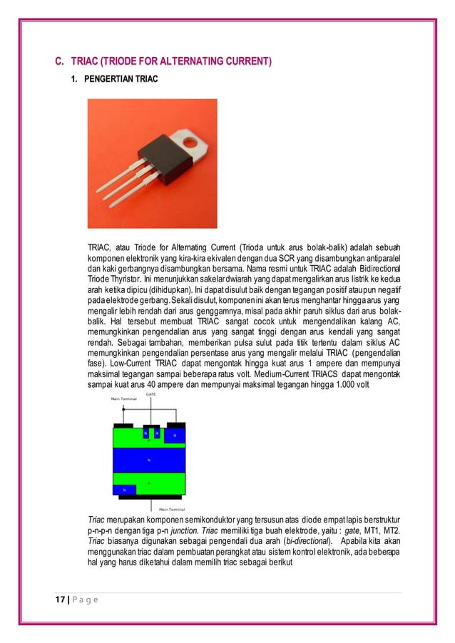 SCR, UJT, TRIAC, DIAC | DOCX