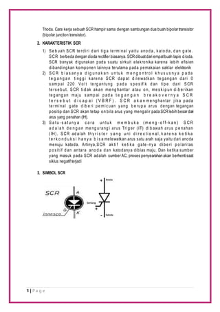 SCR, UJT, TRIAC, DIAC | DOCX