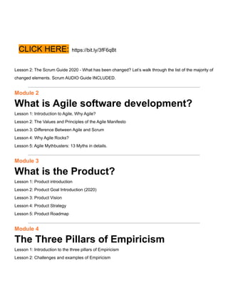 Agile and Scrum Masterclass | PDF