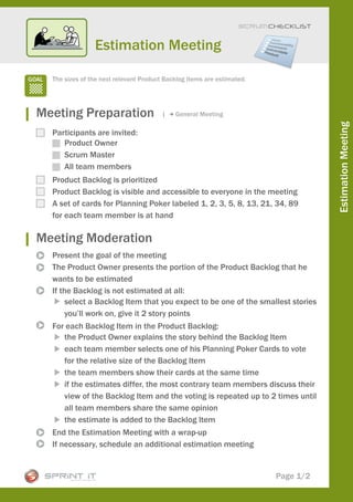 Scrum checklists | PDF
