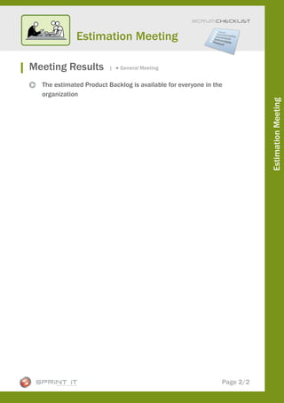 Scrum checklists | PDF