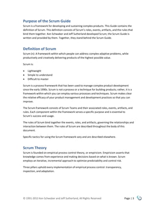 Scrum guide | PDF